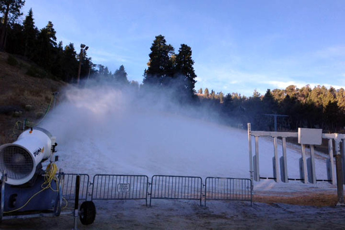 Mountain High - First snowmaking of the season