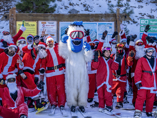 Mountain High - Santas Descend On Mountain During During 10th Annual ...